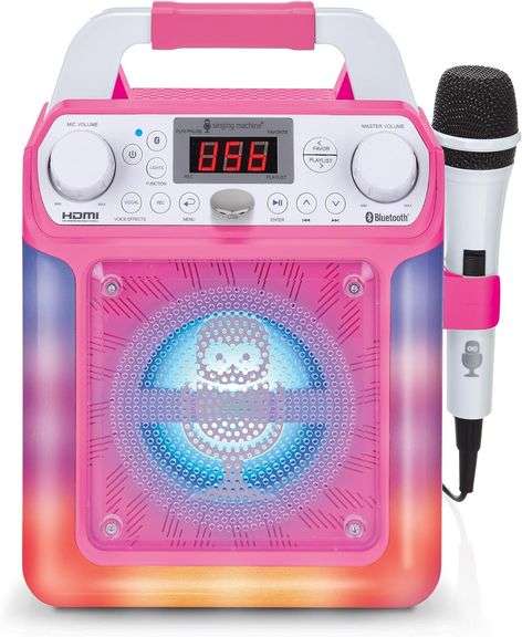 Singing Machine SML652P HDMI Groove Mini Portable Karaoke System with ...