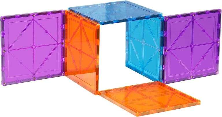 NEOFORMERS 6 Piece Magnetic Tiles Set Large Square Shape Magnet ...