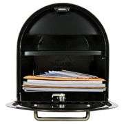 Architectural Mailboxes Post Mount Black Metal Large Lockable Mailbox - Matthews Auctioneers