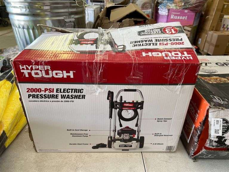 Hyper Tough 2000 PSI at 1.2 GPM 120 V 60HZ 1800W Electric Powered Cold ...
