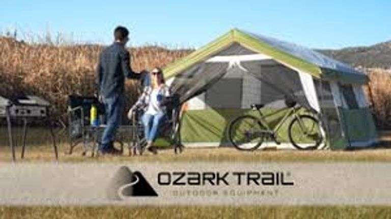 Ozark Trail 8-Person Family Cabin Tent 1 Room with Screen Porch, Green ...