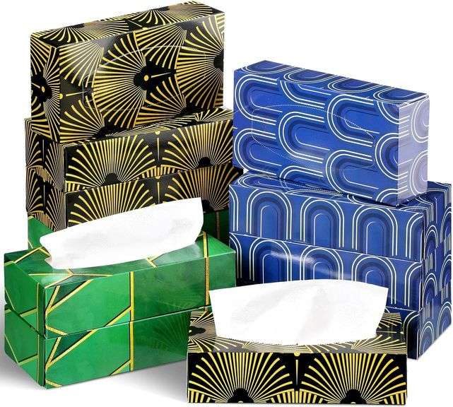 Qeeenar 12 Packs 840 Sheets Facial Tissues Soft Box Facial Tissues Four ...