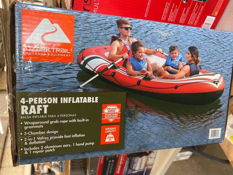 4 person inflatable raft - Matthews Auctioneers