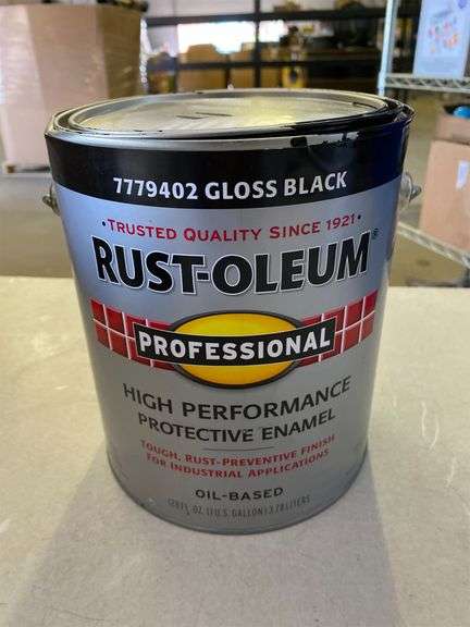 Rust-Oleum Protective Enamel Oil Based- Gloss Black, 1 Gallon ...