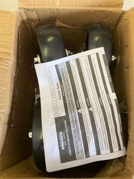 KNAACK Caster Set: 6 in Caster Dia, 6 in Caster Ht, (2) Rigid Casters ...