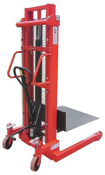 DAYTON Powered-Lift/Manual-Push Platform Lift Truck: 2,000 lb Load ...