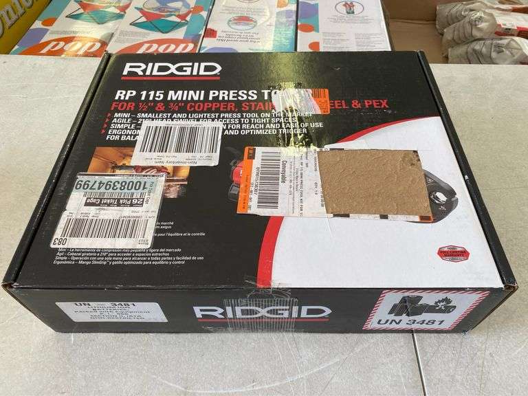 RP 115 Mini Press Tool Kit with ProPress & PureFlow Jaws (1/2 and 3/4 ...
