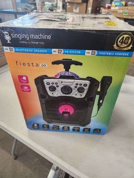 Singing Machine Fiesta Go Karaoke Machine - Matthews Auctioneers