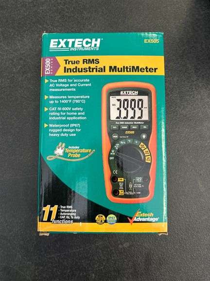 EXTECH Digital Multimeter: CAT III 1000V/CAT IV 600V, TRMS, 1,000 V Max ...