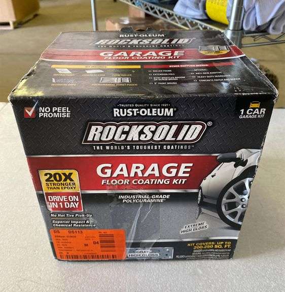 Rust-Oleum Rock Solid Garage Floor Coating Kit - Matthews Auctioneers
