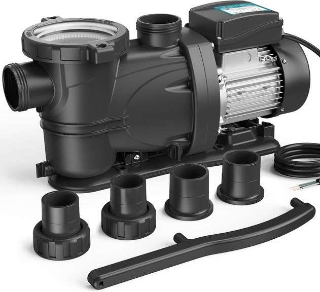 3 HP Pool Pump with timer,8964GPH,200V,2 Adapters,Powerful In/Above ...