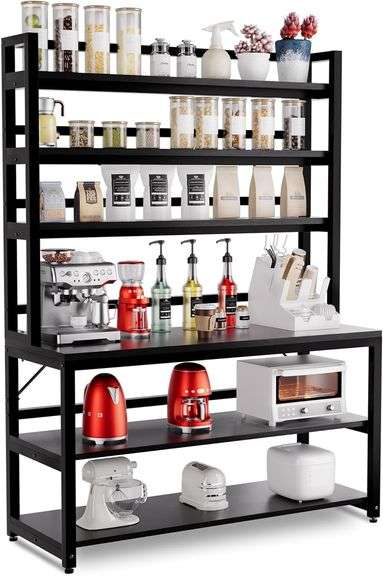 Aquzee Large Bakers Rack for Kitchens, 47in Wide (47.2W x 15.7D x 70.8 ...