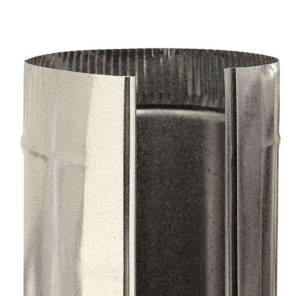 4 in. X 5 ft. Round Metal Duct Pipe - Matthews Auctioneers