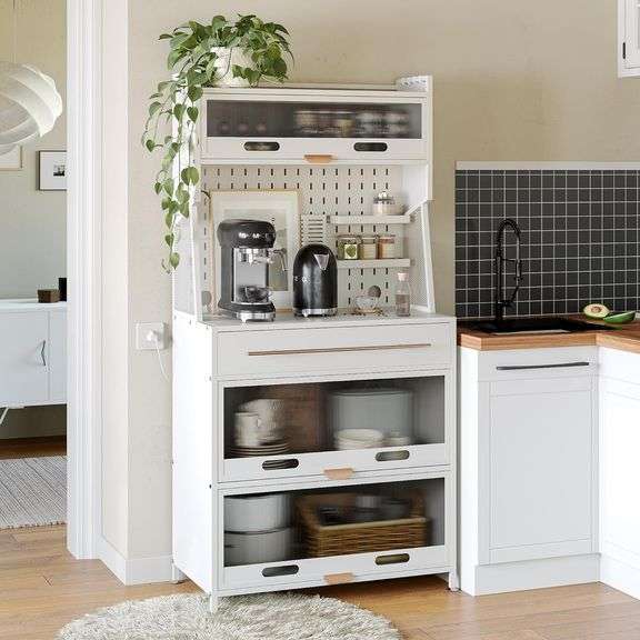 NETEL Kitchen Bakers Rack, Microwaves Rack Storage Rack, Kitchen ...