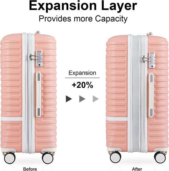 Joyway Carry On Luggage 20 Inch Expandable Suitcase with Spinner Wheel ...
