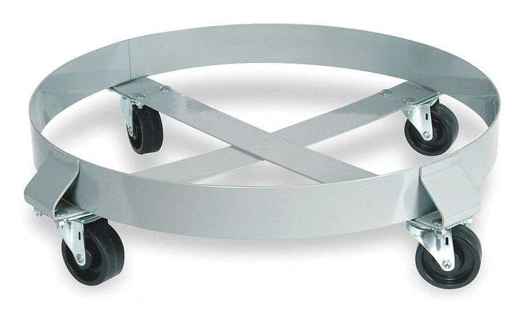 APPROVED VENDOR Cross-Brace Drum Dolly with Support Ring: 1,000 lb Load ...