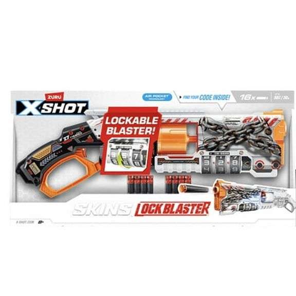 X-Shot Skins Lock Blaster (16 Darts) by ZURU for Ages 8 & Up - Matthews ...