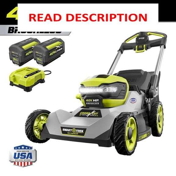 40V HP Brushless 21 in. Cordless Battery Walk Behind Dual-Blade Self ...