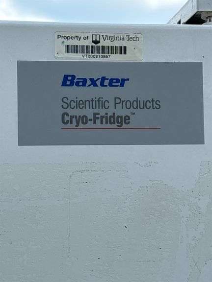 Baxter Scientific Products Cryo-Fridge - Matthews Auctioneers