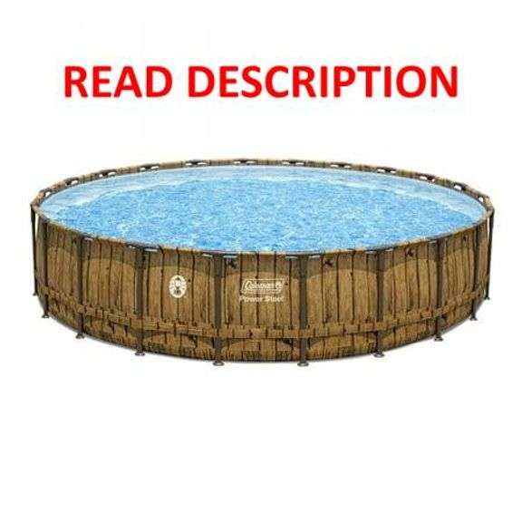 Coleman Power Steel 22' x 52 Round Metal Frame Above Ground Pool Set ...
