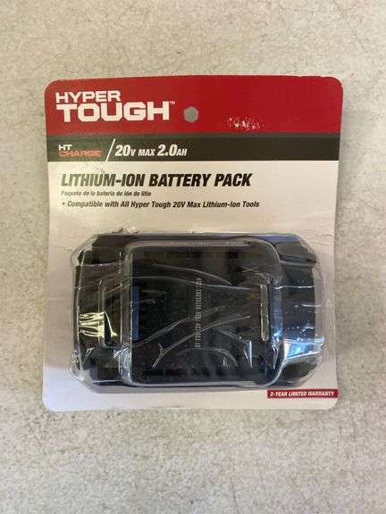 Hyper Tough 20V Lithium Ion Battery Pack - Matthews Auctioneers