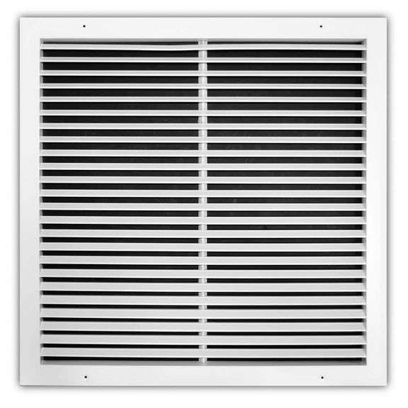 20 in. X 20 in. Aluminum Fixed Bar Return Air Grille in White ...
