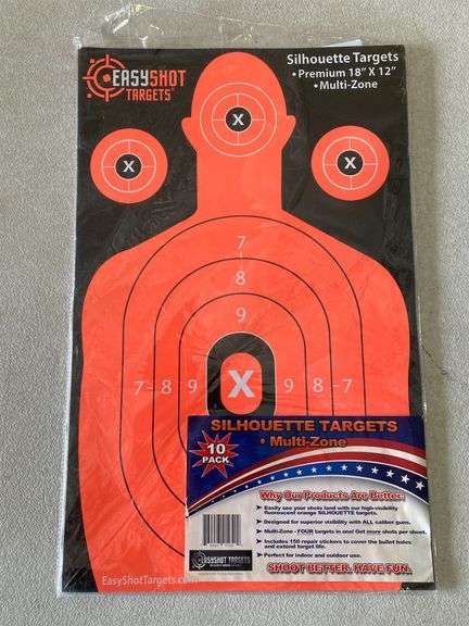 Silhouette Multi Zone Targets, 18x12in - Matthews Auctioneers