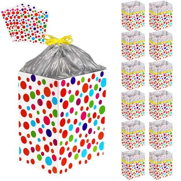 Sliner 12 Pcs 13 Gallon Disposable Trash Cans with Garbage Bag ...