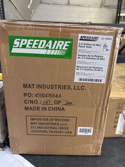 SPEEDAIRE Paint Tank: 2.5 gal Capacity, 50 psi Max. Pressure, Pressure ...