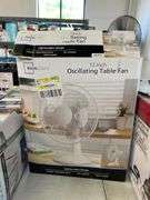 Mainstays 12 3-Speed Oscillating Table Fan, FT30-8MBW, White - Matthews ...