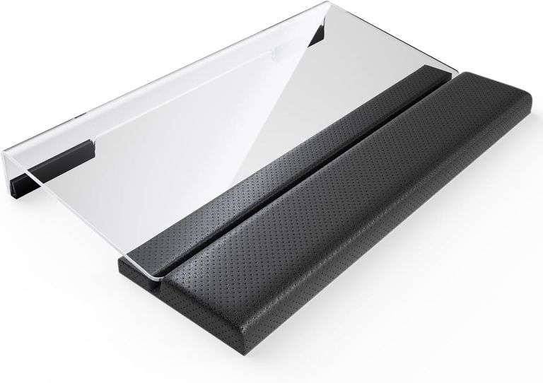Clear Acrylic Tilted Computer Keyboard Holder for Easy Ergonomic Typing ...