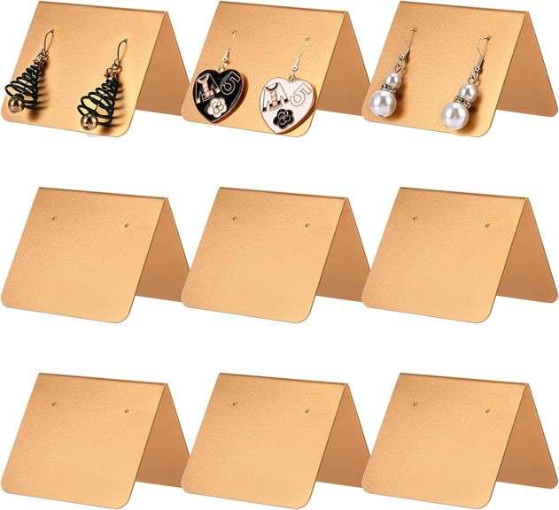 Yaomiao 9 Pcs Metal Earrings Organizers and Storage Gold Metal Earring ...