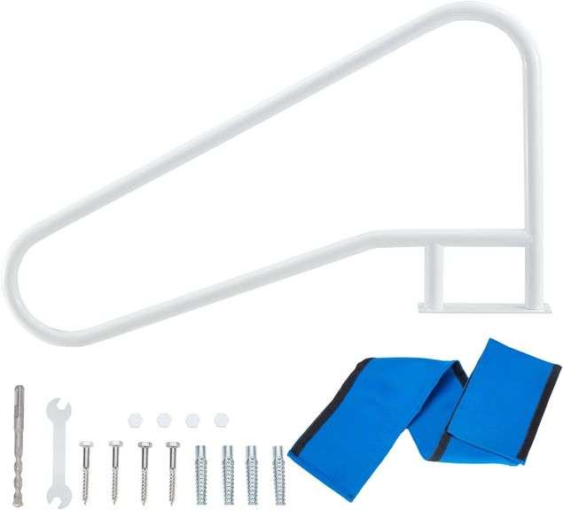 YOLENY Teflon Pool Handrail, 55X32 4-Bend Pool Stair Rail,440lbs ...