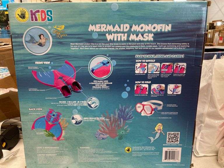 Body Glove Kids' Mermaid Monofin with Mask - Matthews Auctioneers