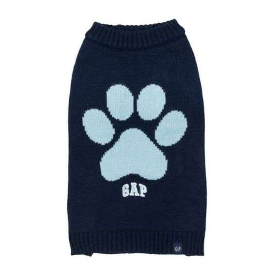 Gap Pet Dog Clothes, Classic Gap Logo Paw Print Pet Sweater, Blue ...