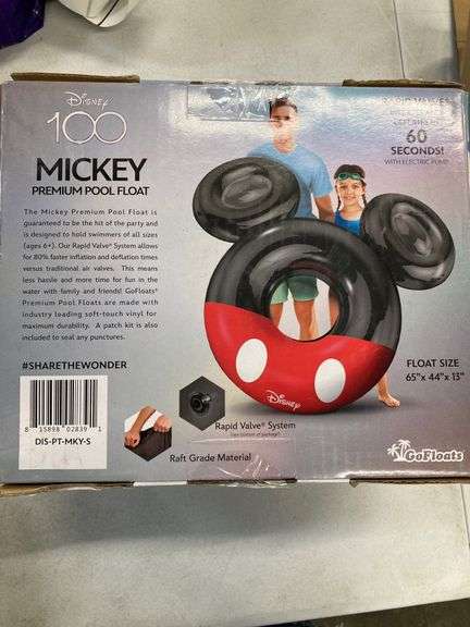 GoFloats DIS-PT-MKY-S Disney Pool Float Party Tube, Mickey Mouse - Matthews Auctioneers