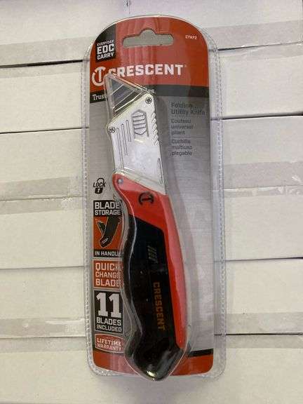 (5) Crescent 11-Blade Folding Utility Knife with On Tool Blade Storage ...