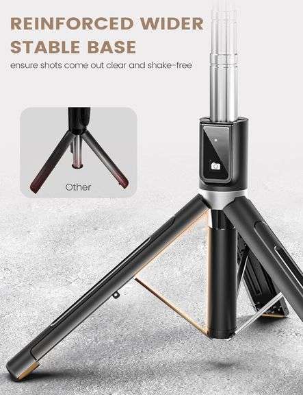 Anxre 50 Selfie Stick Tripod With Remote Portable Travel Selfie Stick
