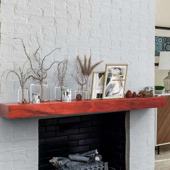 Floating Mantel Shelf - 72 inch Wood Mantle Mount - Strong and Durable ...