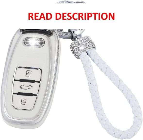 UHONSN for Audi Key Fob Cover Soft TPU Keyshells with Keychain Full ...