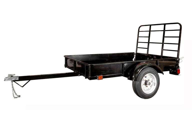 DK2 4-ft x 6-ft Steel Utility Trailer with Ramp Gate (1295-lb Capacity ...