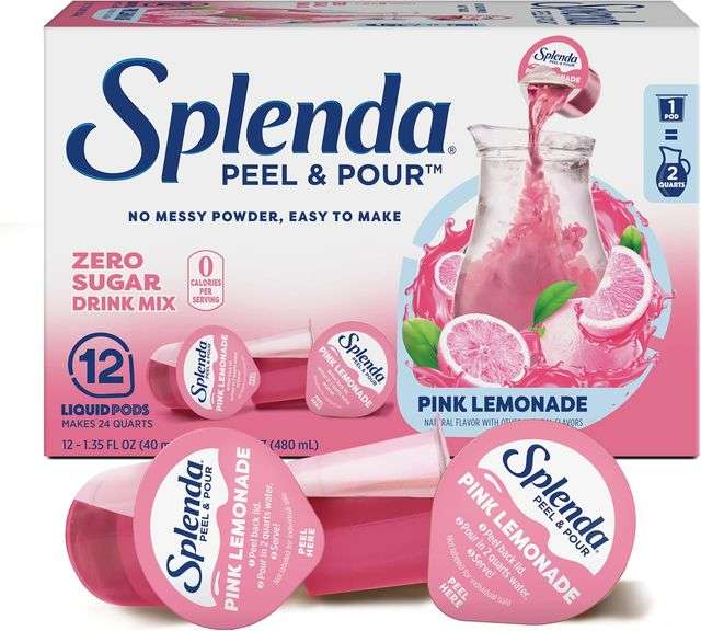 (2) Splenda Peel and Pour Zero Calorie Drink Mix, Naturally Flavored ...