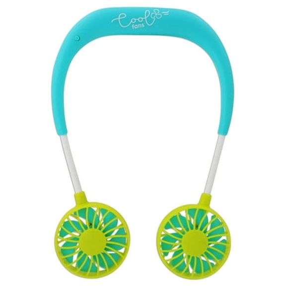 Banzai Wearable Green 3-Speed Neck Fan, Rechargeable USB, Ages 14 & up ...