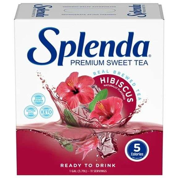 Splenda Premium Ready-to-Drink Boxed Liquid Hibiscus Tea, 1 Gallon ...