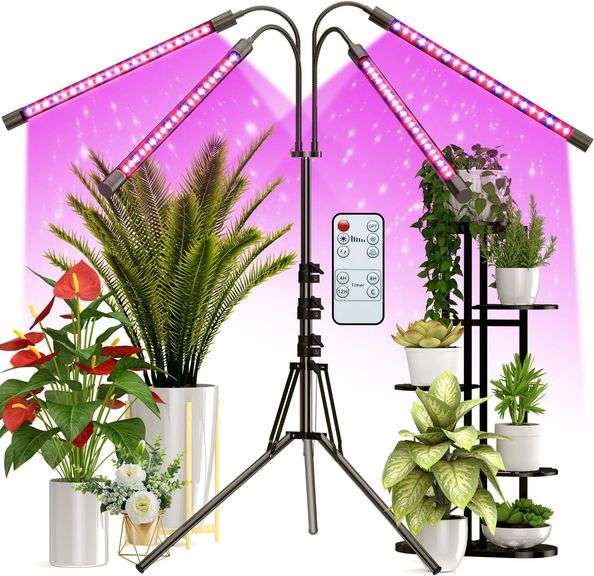 Grow Light with Stand, FRENAN Grow Lights for Indoor Plants with Red ...