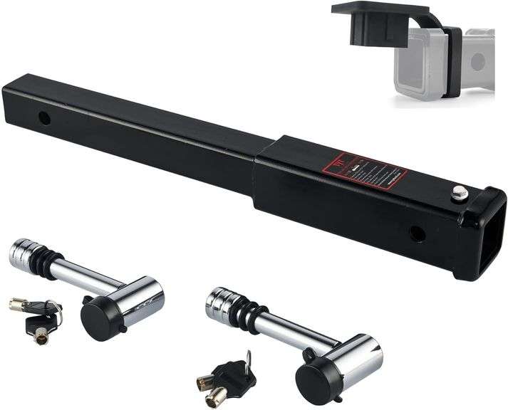 TYT Trailer Hitch Extension 18" Solid Trailer Extender, Forged Solid ...