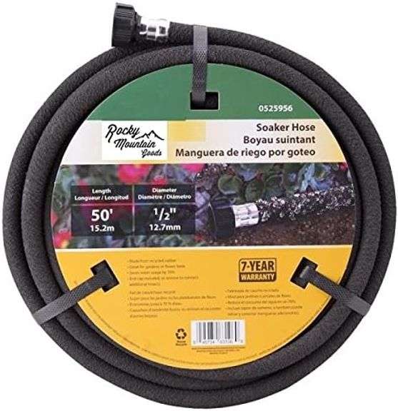 Rocky Mountain Goods Soaker Hose - Heavy Duty Rubber - Saves 70% Water ...