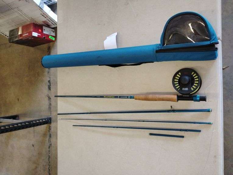 Damaged Cross water Fly Fishing Rod, Reel, and Case, 9 FT, Blue ...
