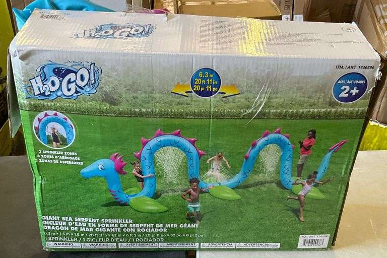 Giant Sea Serpent Kids Inflatable Sprinkler - Matthews Auctioneers