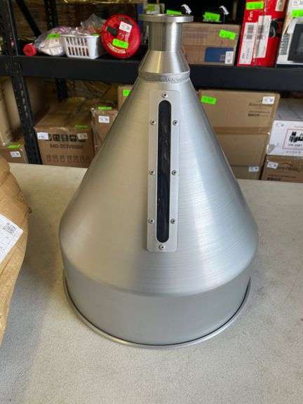 Aluminum Hopper With Flange And Viewing Glass - Matthews Auctioneers